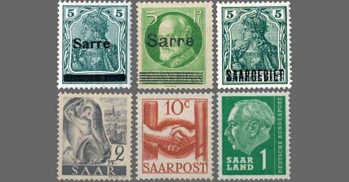 Postage stamp territories - Saarland - www.postoveznamky.sk